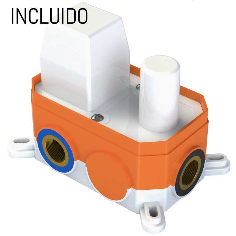 Ducha empotrada techo oro mate cepillado maneta monomando luxury Serie ...